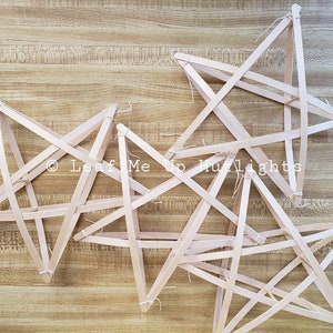 Filipino Parol Frames 7" for DIY Christmas Ornaments, 5 Pointed-star ...