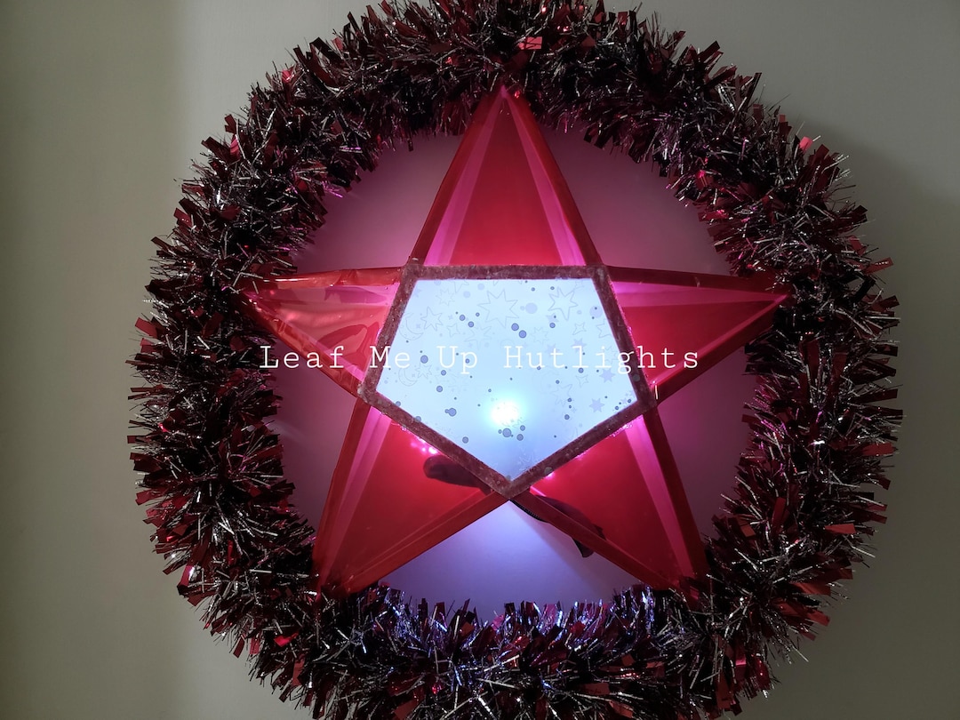 Large Parol Filipino Christmas Hanging Ornament, Red Parol With Lights ...
