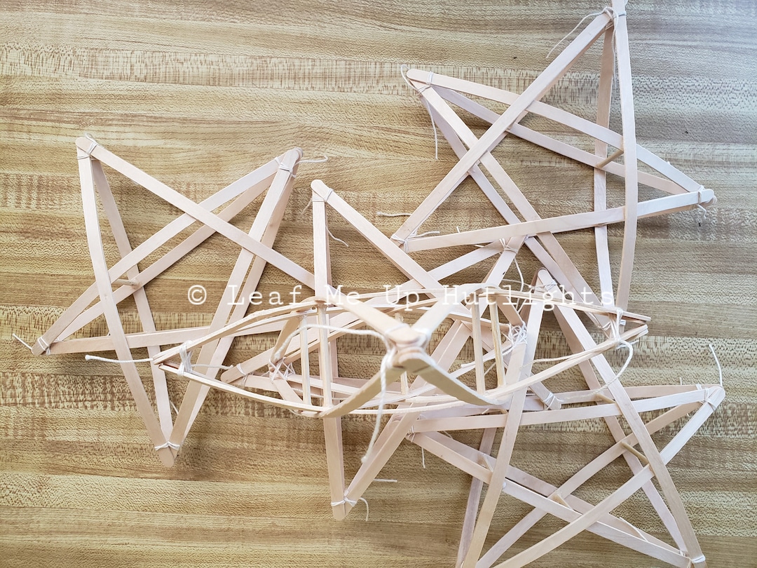 Filipino Parol Frames 7" for DIY Christmas Ornaments, 5 Pointed-star ...