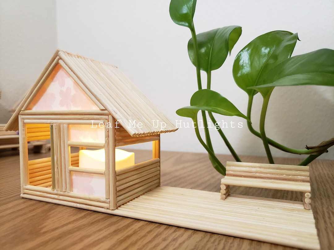 Miniature House Handmade, Bamboo Little Hut, Asian Home Decor ...