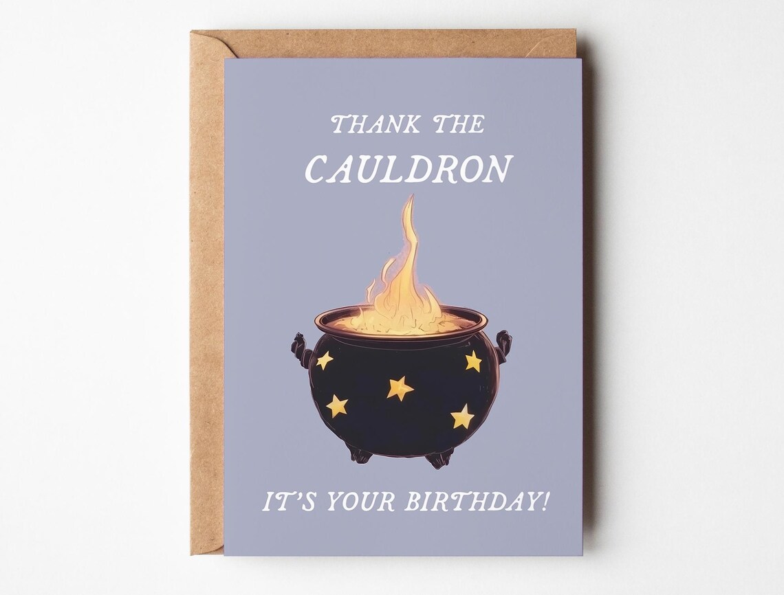 ACOTAR Printable Birthday Card | Thank the Cauldron Digital Download ...