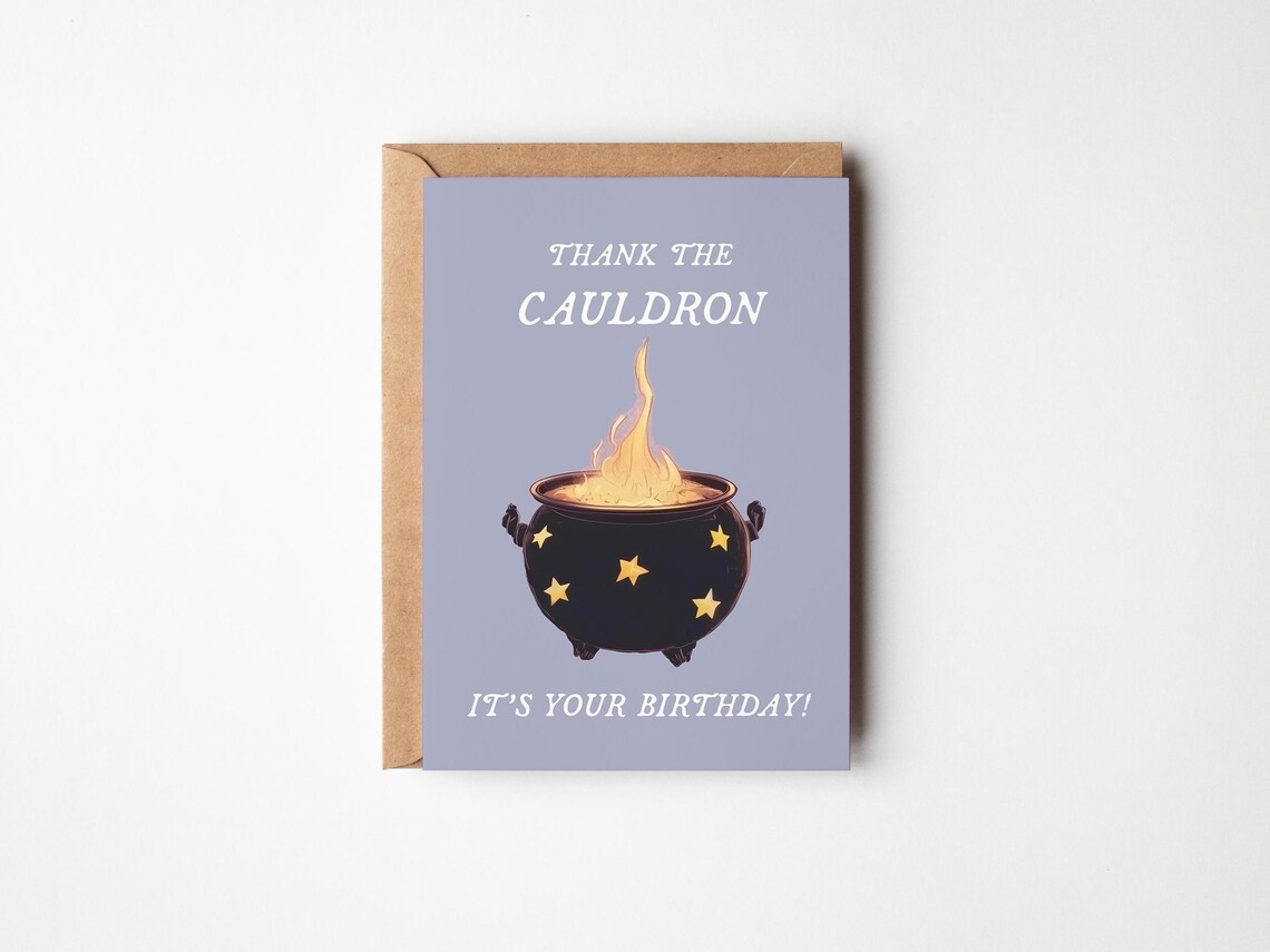 ACOTAR Printable Birthday Card | Thank the Cauldron Digital Download ...