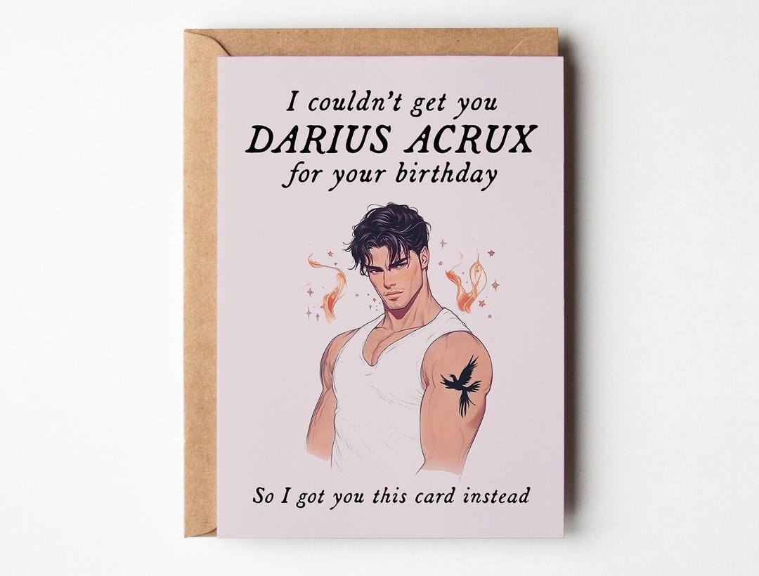 Darius Acrux Birthday Card Printable | Zodiac Academy Digital Download ...