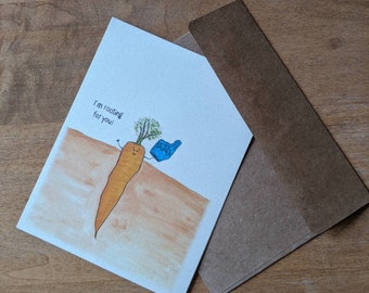 Rooting for You Plant Support Card, Encouragement Card, Plant Lovers ...