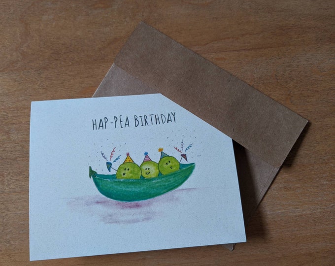 PRINTABLE Ha-pea Birthday Happy Birthday Digital Birthday Card Peas in ...