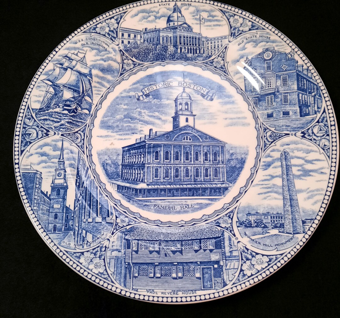 Vintage Old English Staffordshire Ware the Boston Plate - Etsy