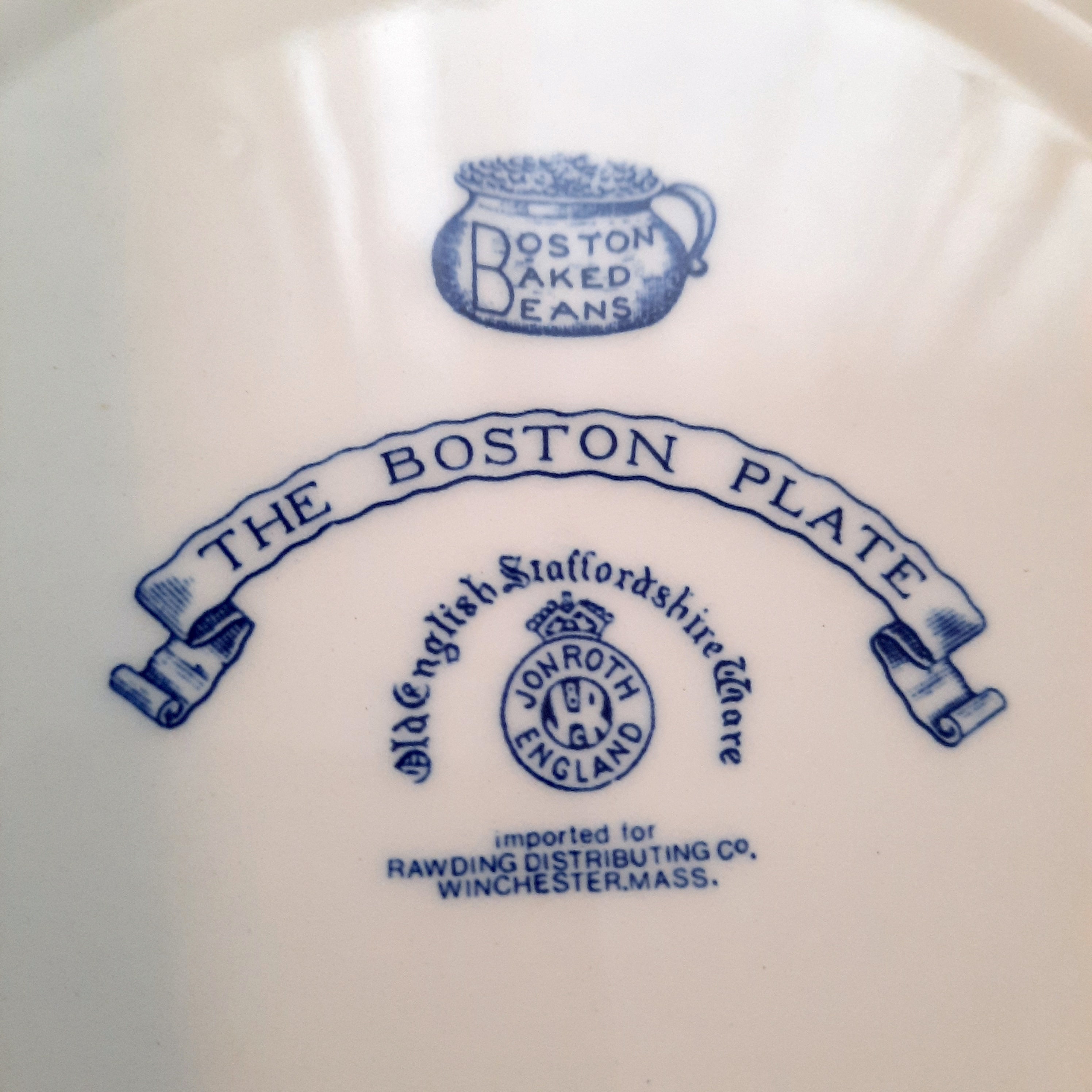 Vintage Old English Staffordshire Ware the Boston Plate - Etsy