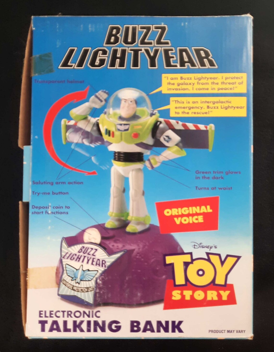 Pixar Disney Toy Story 1 Buzz Lightyear Talking Bank 1995 in - Etsy
