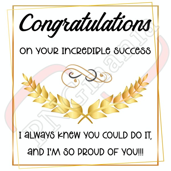 Congratulations on Your Success - Etsy