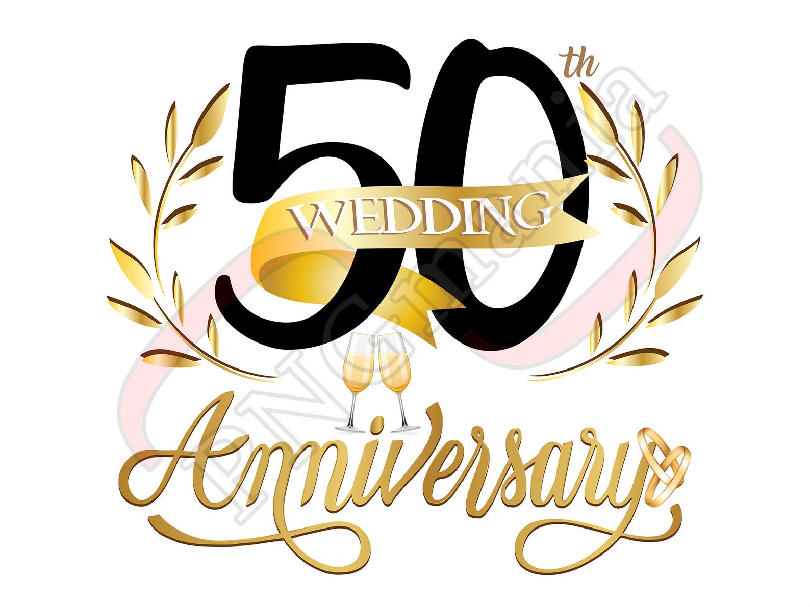 50th Wedding Anniversary PNG JPG PDF 50 Anniversary - Etsy