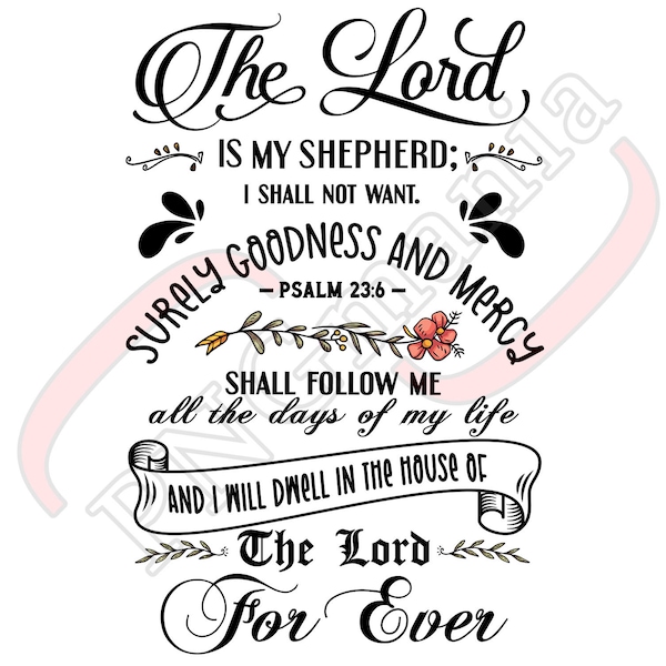 Psalm 23 Svg - Etsy