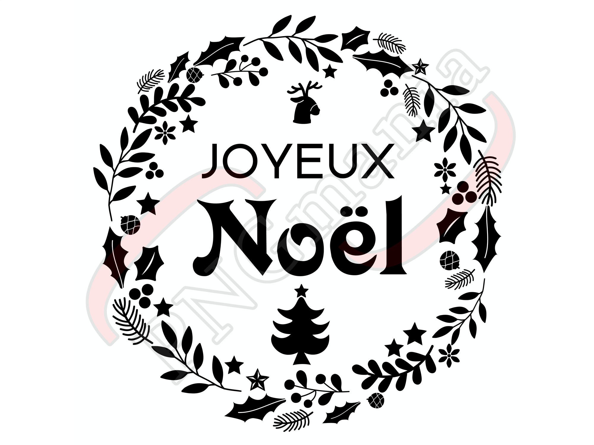 Joyeux Noël PNG SVG JPG Pdf French Digital Design French - Etsy