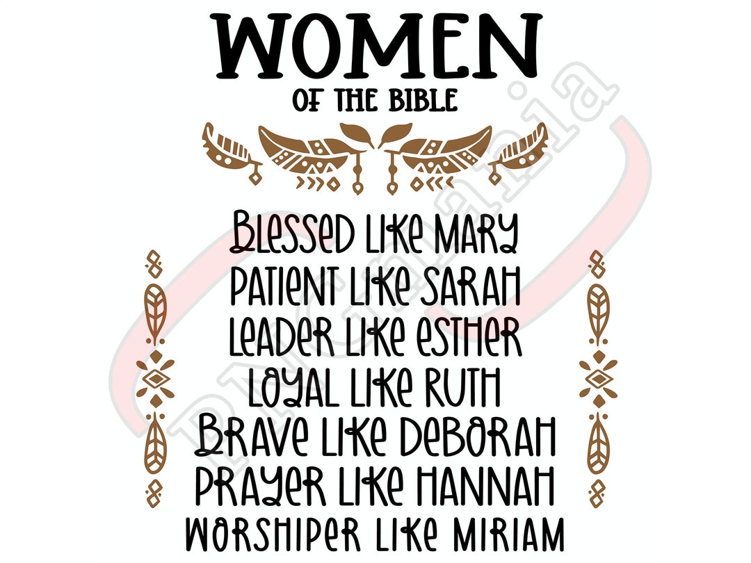 Women of the Bible SVG, PNG, JPG, Christian Design Bible Shirt Print ...