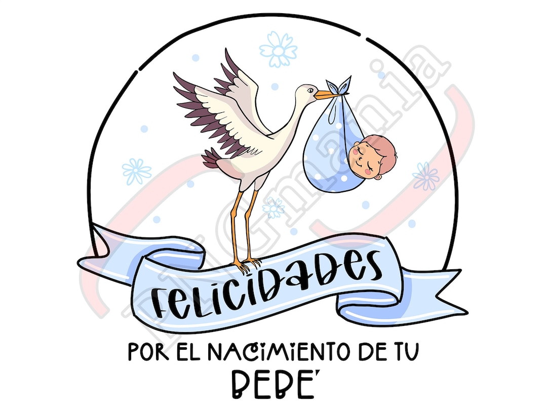 Felicidades Por El Nacimiento De Tu Bebé PNG JPG Pdf Bebé - Etsy