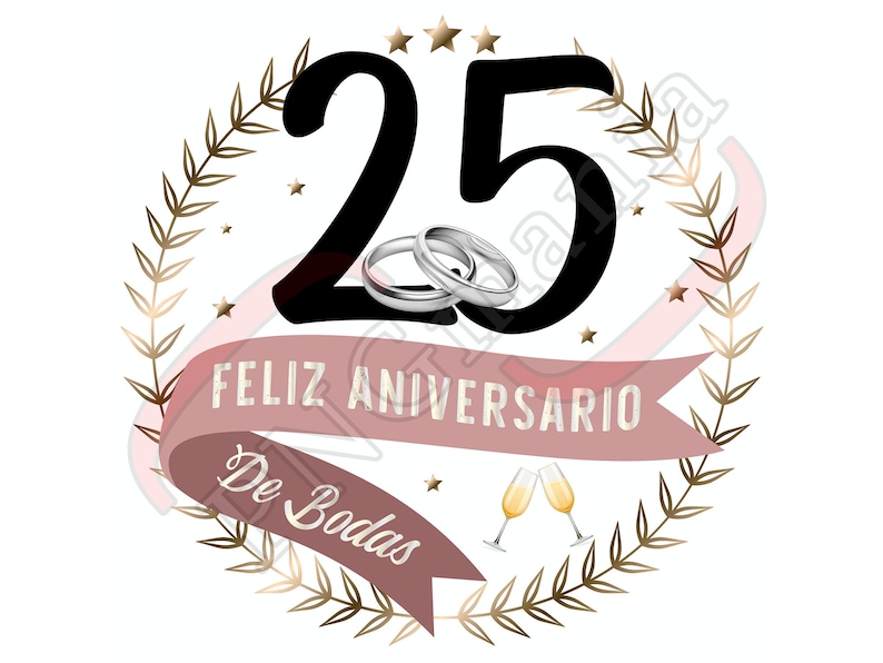 25 Feliz Aniversario De Bodas PNG JPG PDF Anniversary - Etsy
