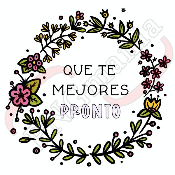 Spanish Get Well Soon Card - Etsy