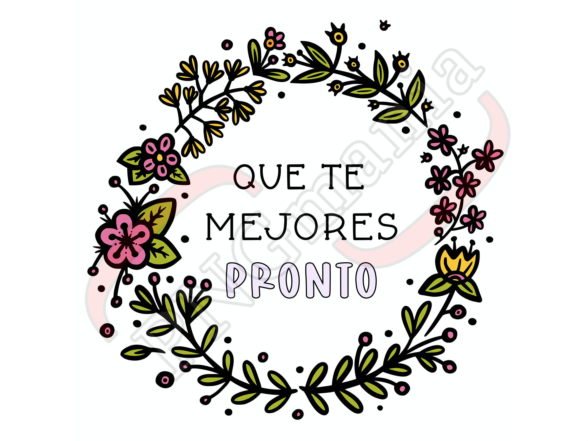 Que Te Mejores Pronto PNG JPG PDF Digital Spanish Greeting - Etsy UK