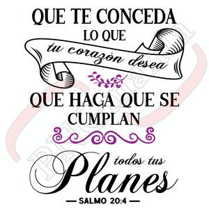 Salmos 20 SVG PNG JPG Pdf Spanish Psalm Spanish Digital - Etsy