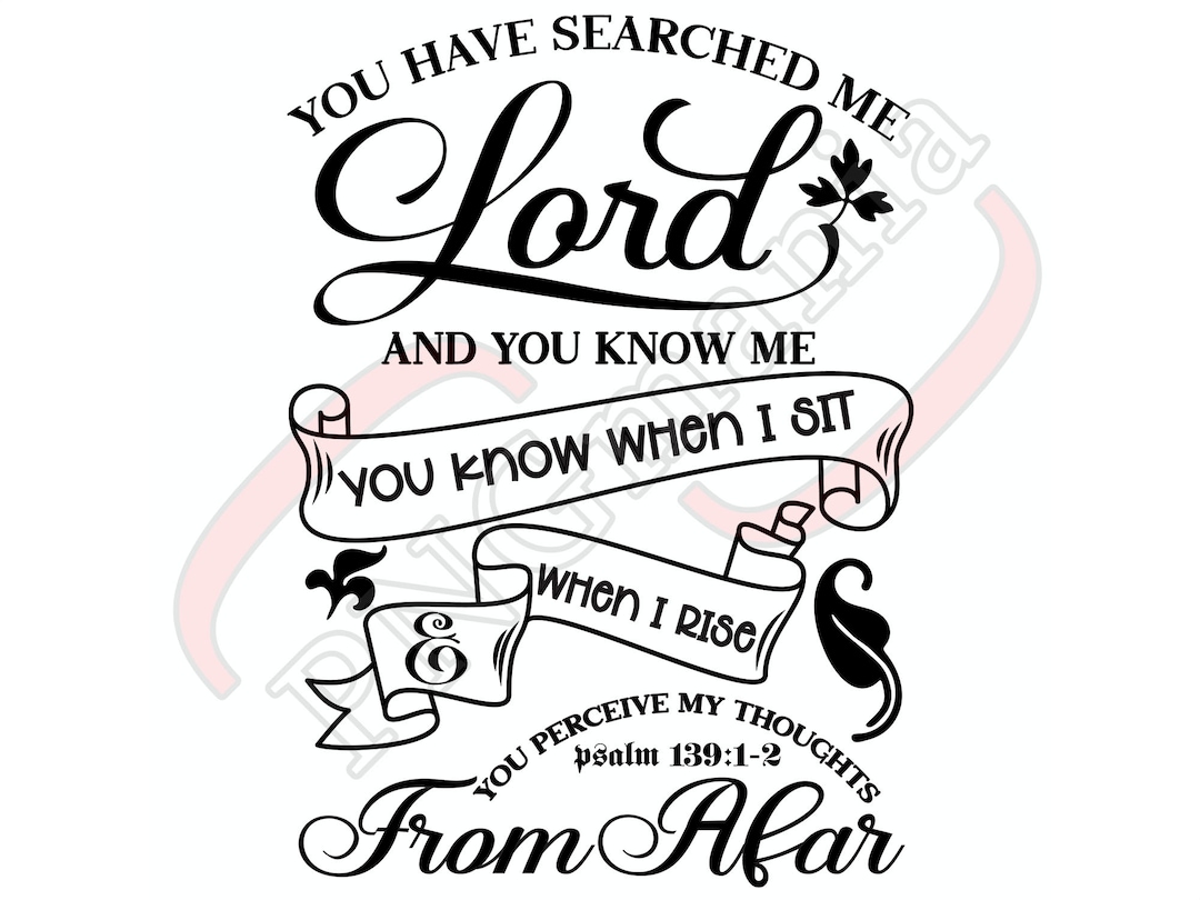 Psalm 139 SVG, PNG, Jpg, Pdf, Bible Verse, Religious Saying Religious ...