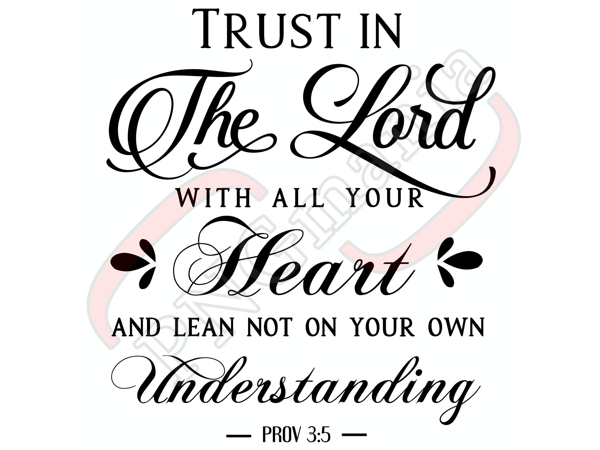 Proverbs 3 Trust in the Lord PNG SVG JPG Pdf Christian - Etsy
