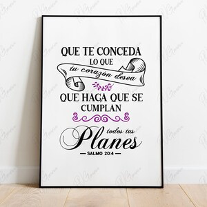 Salmos 20 SVG PNG JPG Pdf Spanish Psalm Spanish Digital - Etsy