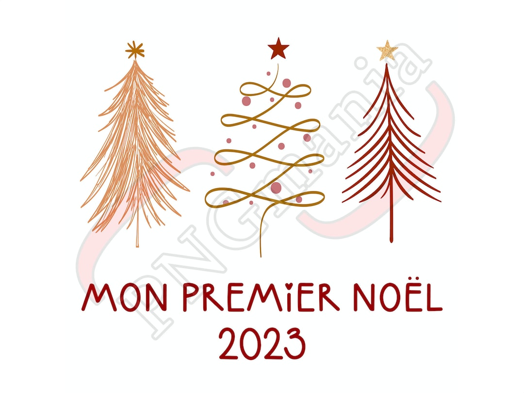 Mon Premier Noël PNG, JPG, Pdf Noël Christmas Onesie Print, Noël ...