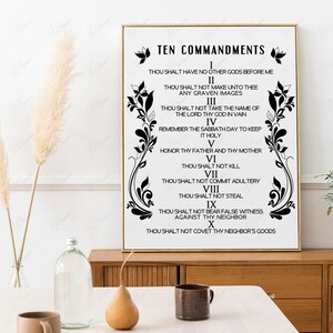 10 Commandments PNG, SVG, Jpg, Pdf, Bible, Christian PNG Religious Wall ...