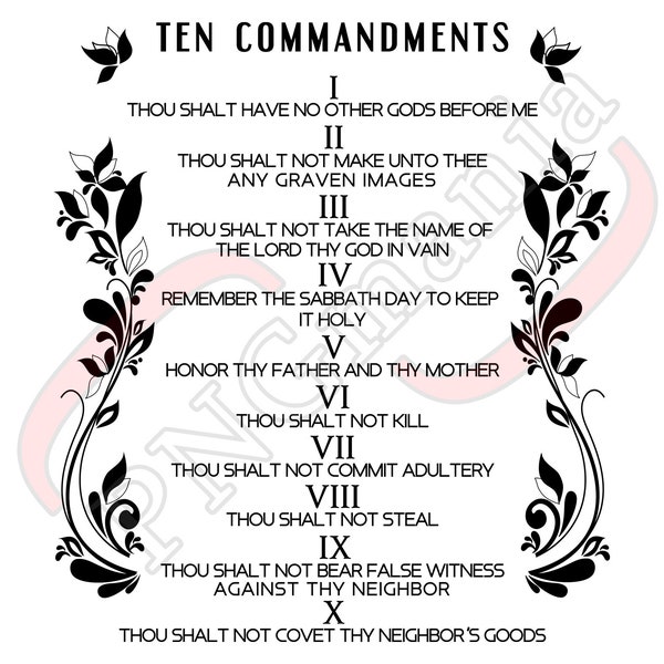 10 Commandments Wall Art - Etsy