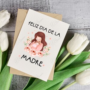 Feliz Dia De La Madre, Spanish Happy Mother's Day PNG, JPG, Pdf Spanish ...