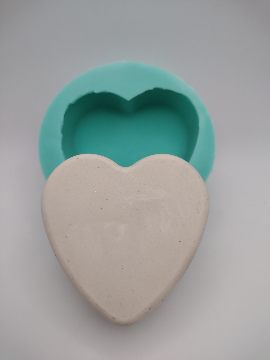 Thick Heart-silicone Mold-faux Fake Bake-clay, Resin,soap,candle ...