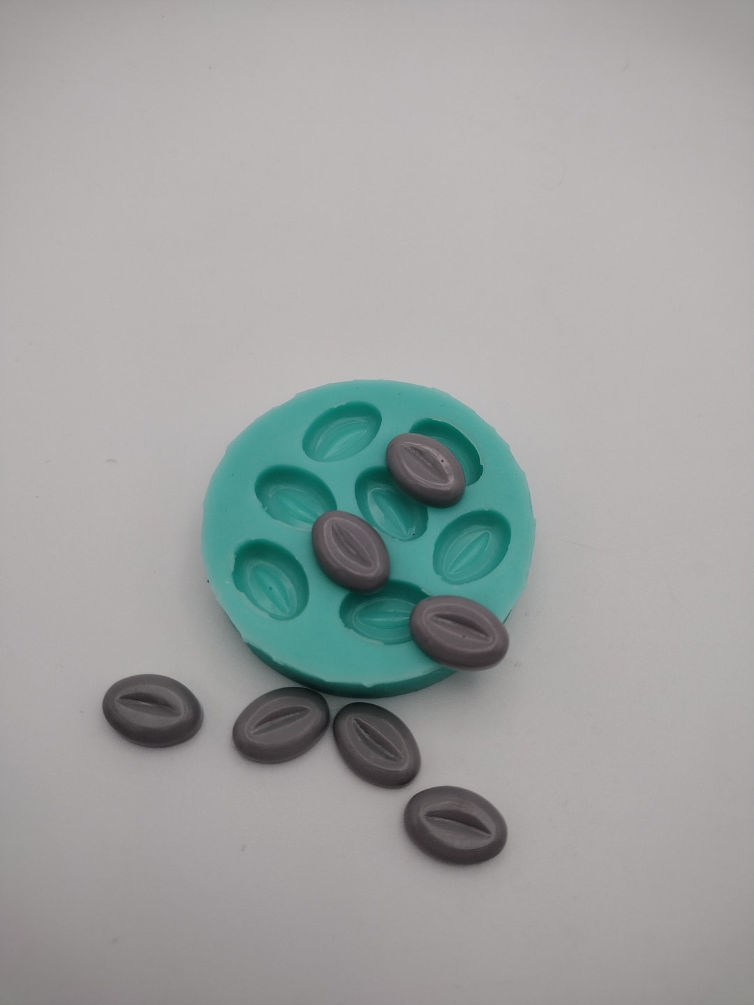 Coffee Bean Halves-silicone Mold-faux Fake Bake-clay, Resin,soap,candle ...