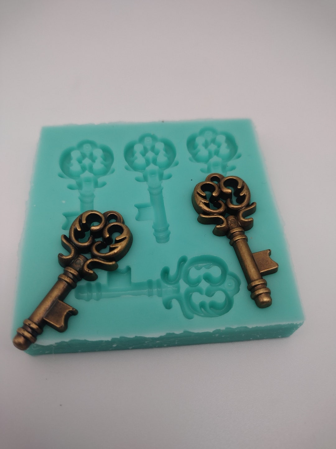 Small Keys-silicone Mold-faux Fake Bake-clay, Resin, Soap, Candle ...