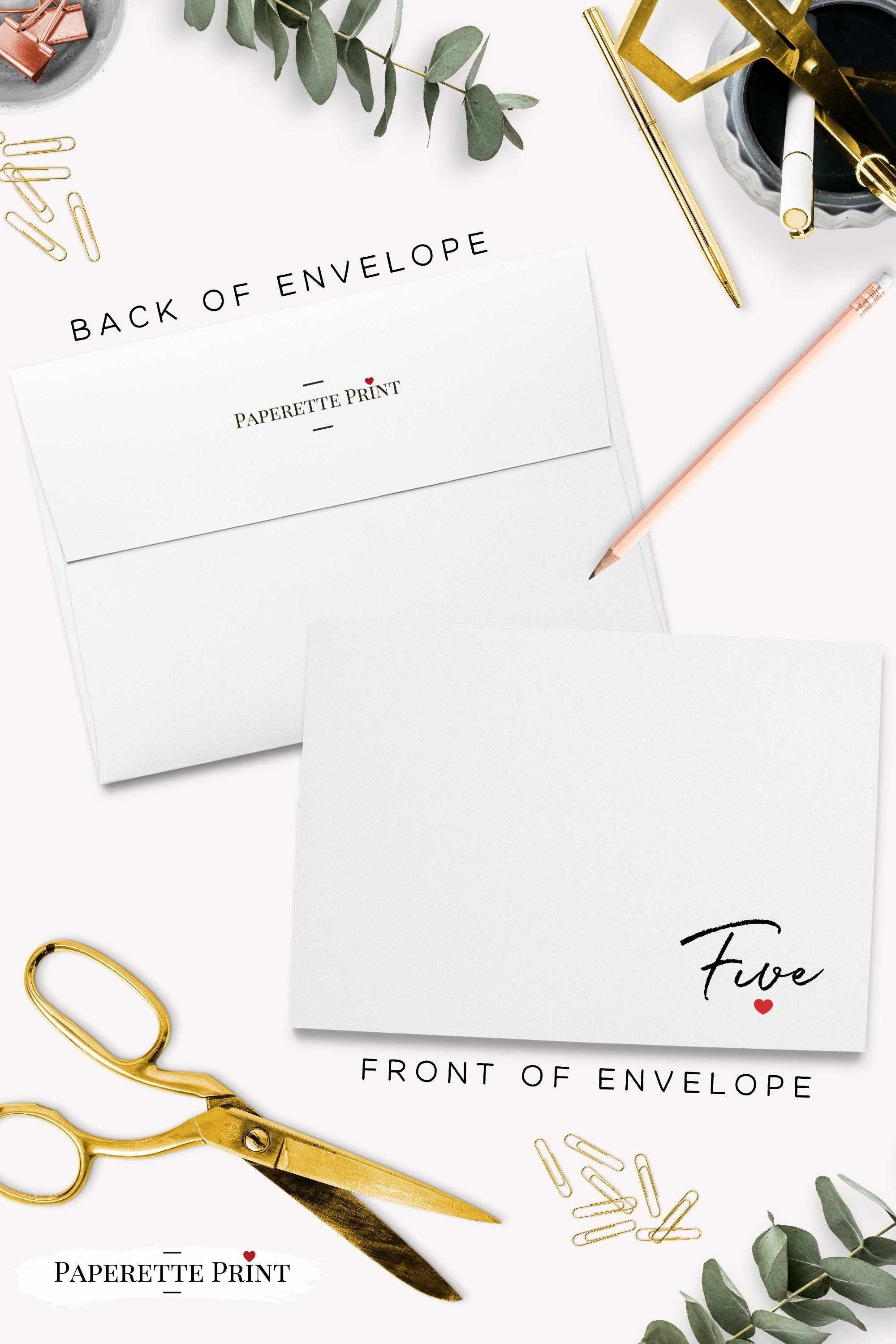 5th Anniversary Card, Happy Fifth Anniversary Card, 5 Year Anniversary ...