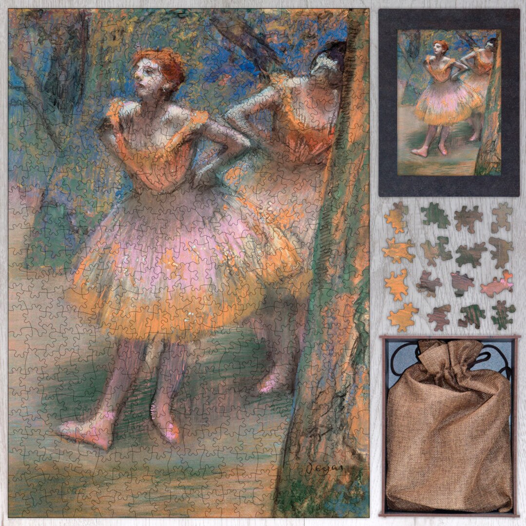 Two Dancers Wooden Jigsaw Puzzle by Edgar Degas. Wooden Jigsaw Puzzle ...