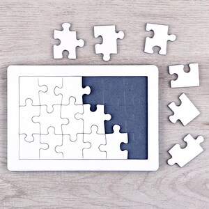 White, Blank, Plain Jigsaw Puzzles | Pack of 15 - Small Size (A5) 9 ...