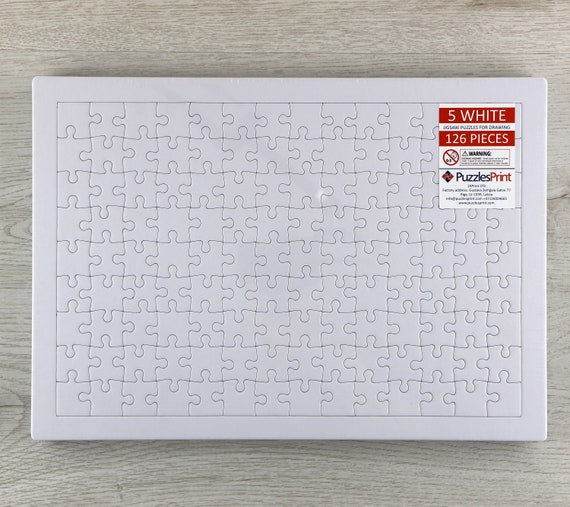 White Blank Plain Jigsaw Puzzles Pack of 5 Large Size - Etsy