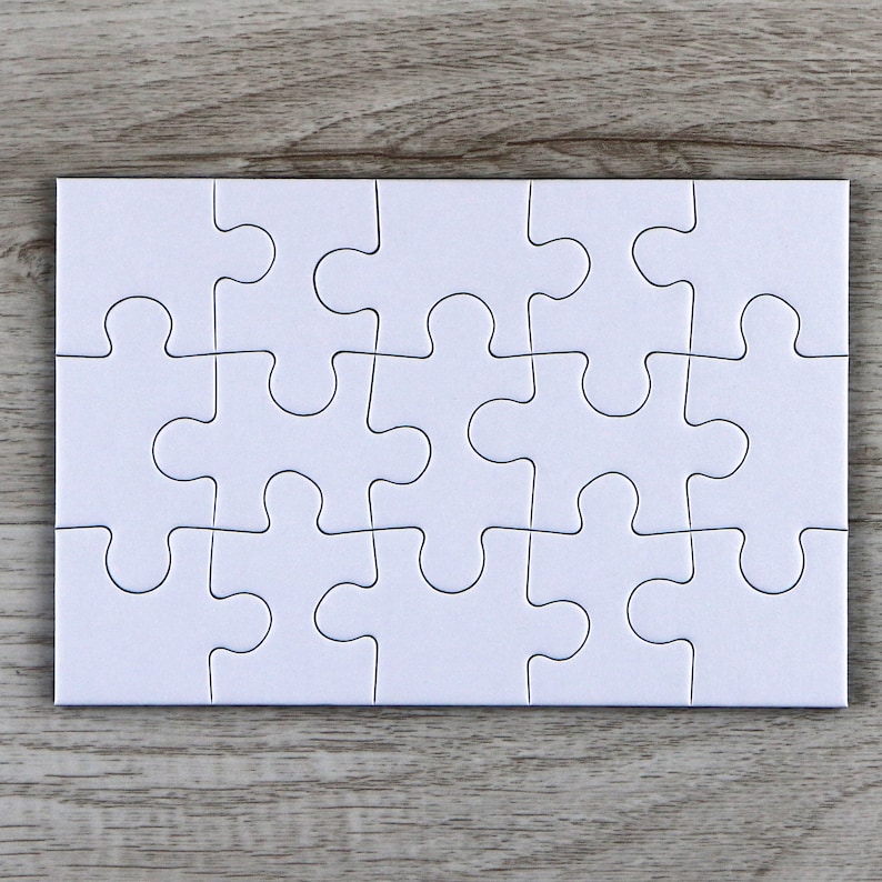 Blank White Jigsaw Puzzles for Kids Art | Drawing, Painting, Writing - Etsy