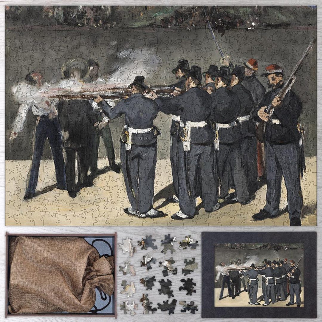 The Execution of Emperor Maximilian Wooden Jigsaw Puzzle by Édouard ...
