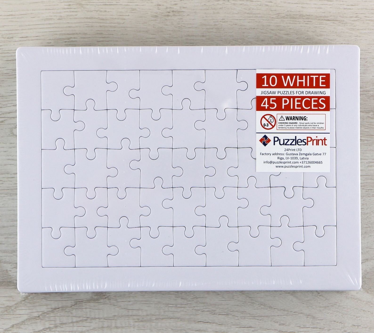 White, Blank, Plain Jigsaw Puzzles Pack of 10 Medium Size A4 45 Piece ...