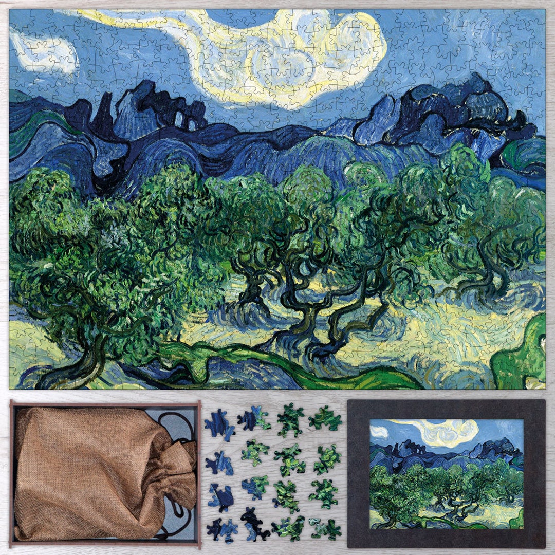 Olive Trees With the Alpilles in the Background Wooden Puzzle by ...