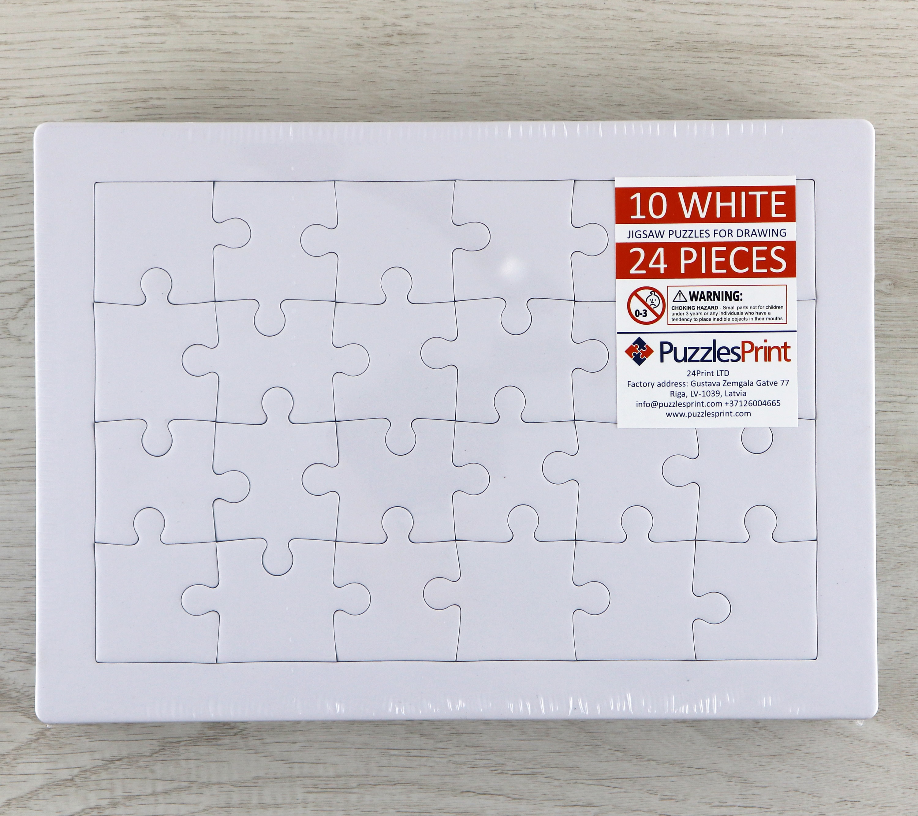 White, Blank, Plain Jigsaw Puzzles Pack of 10 Medium Size A4 24 Piece ...