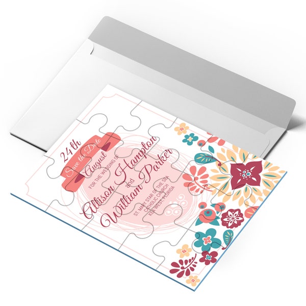 Puzzle Invitation - Etsy