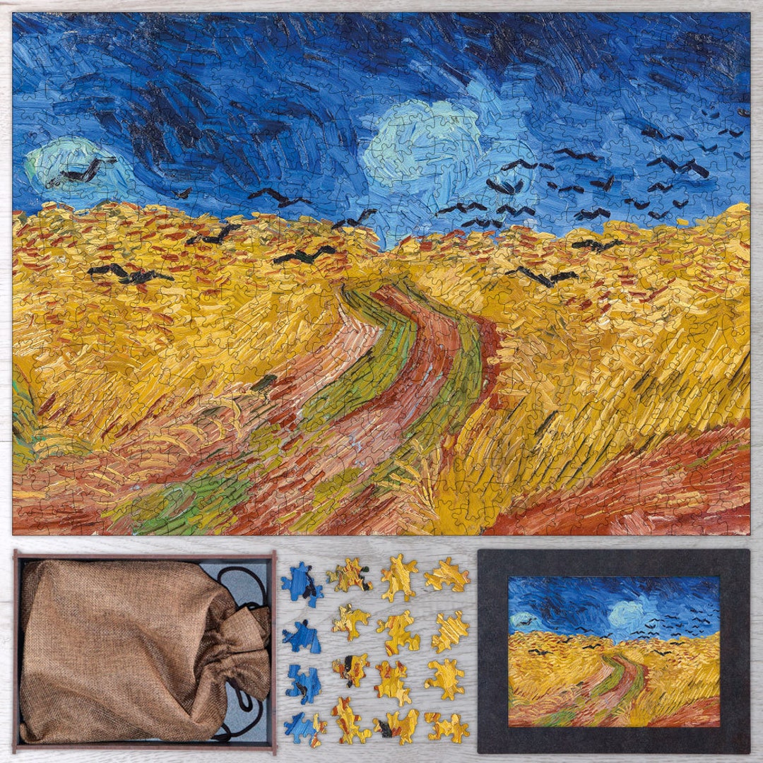 Van Gogh Wheatfield With Crows Wooden Jigsaw Puzzle for Adults - Etsy