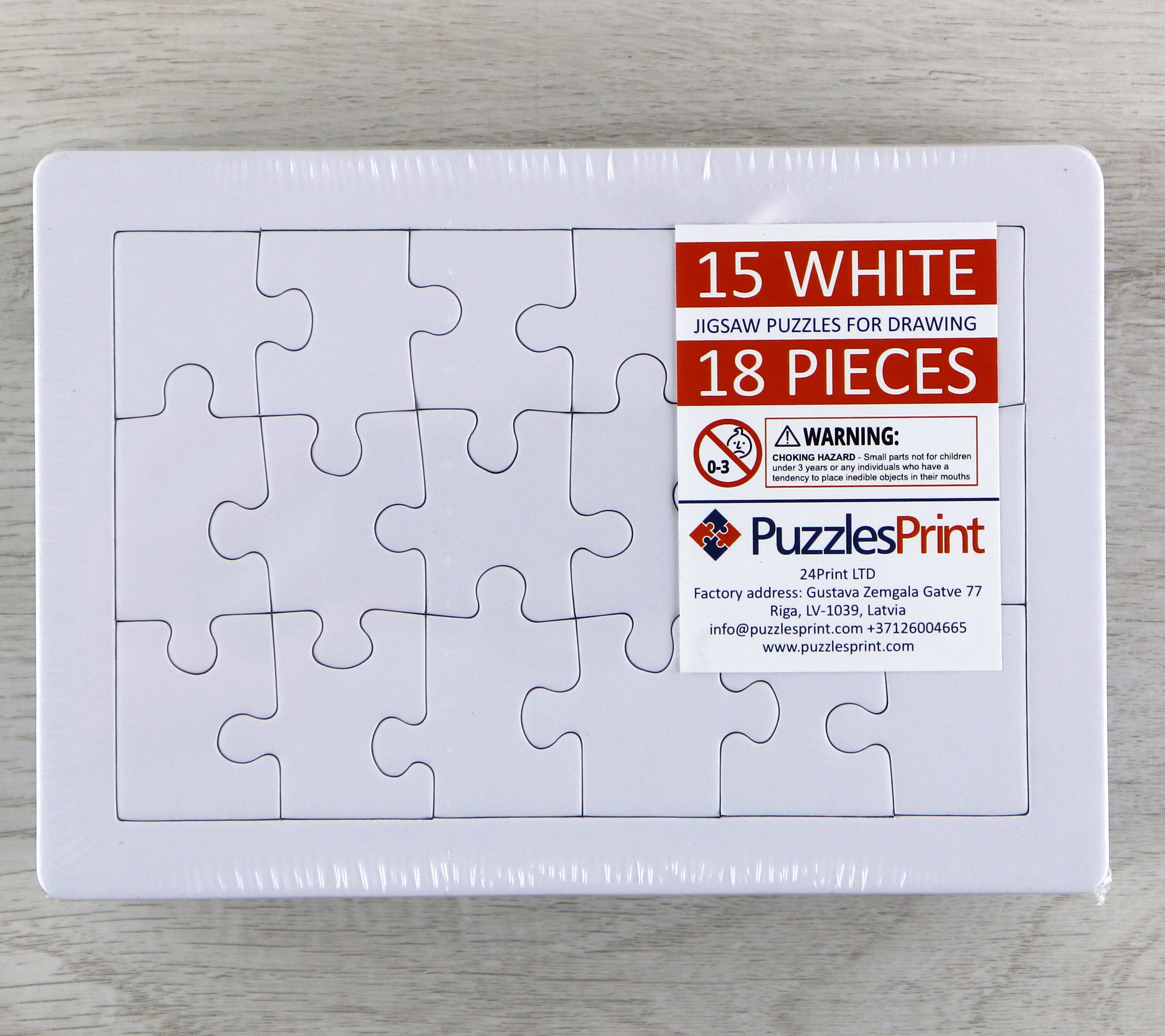 White, Blank, Plain Jigsaw Puzzles Pack of 15 Small Size A5 18 Piece ...