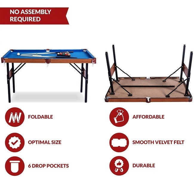 RACK Crux 55 in Folding Billiard/pool Table (blue) - Etsy