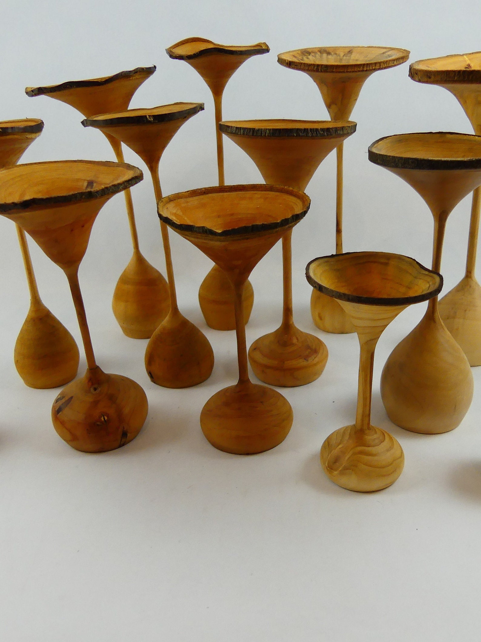 Forest Flower Wood Turned Ornamental Art Sold Individually - Etsy