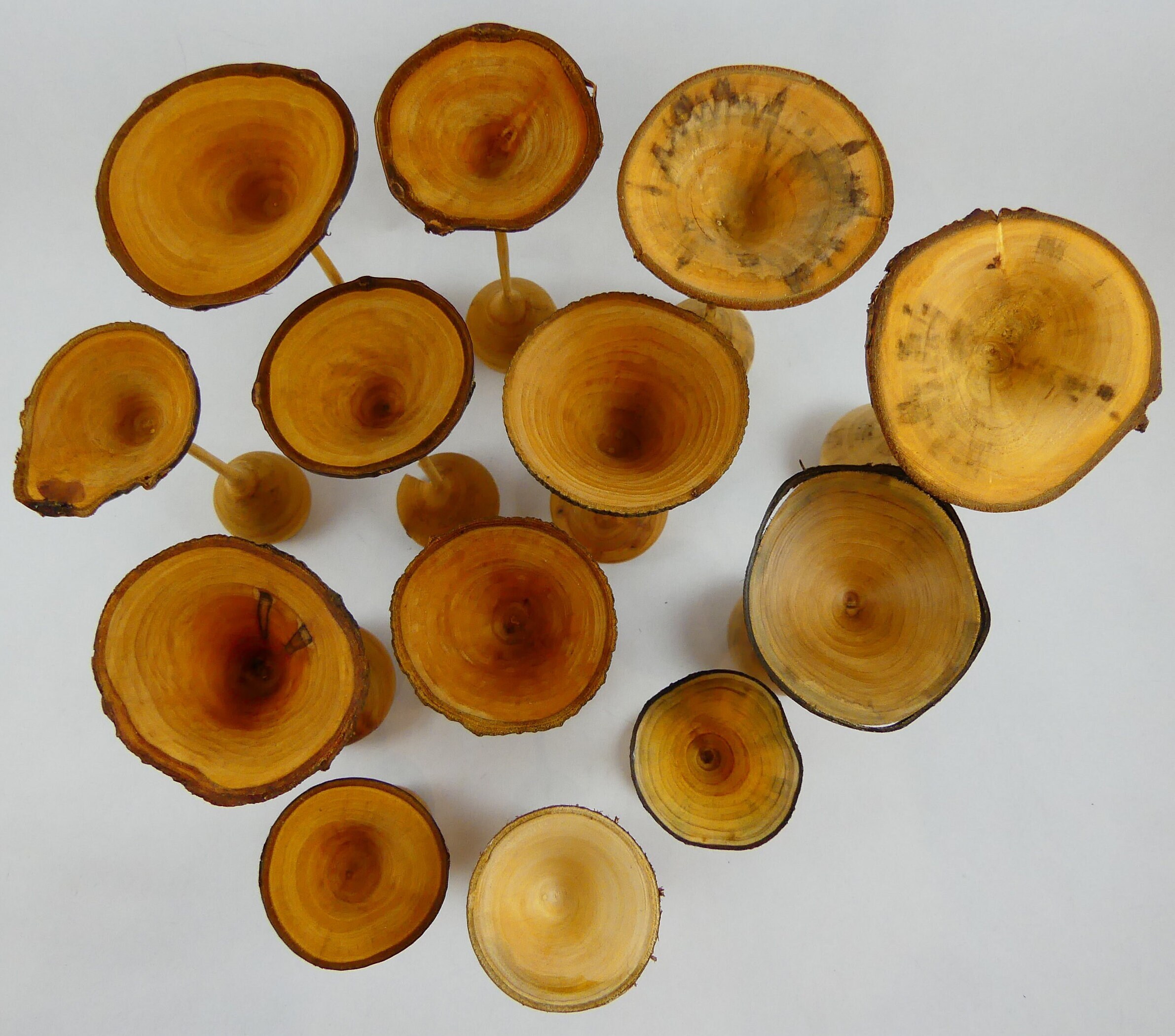 Forest Flower Wood Turned Ornamental Art Sold Individually - Etsy