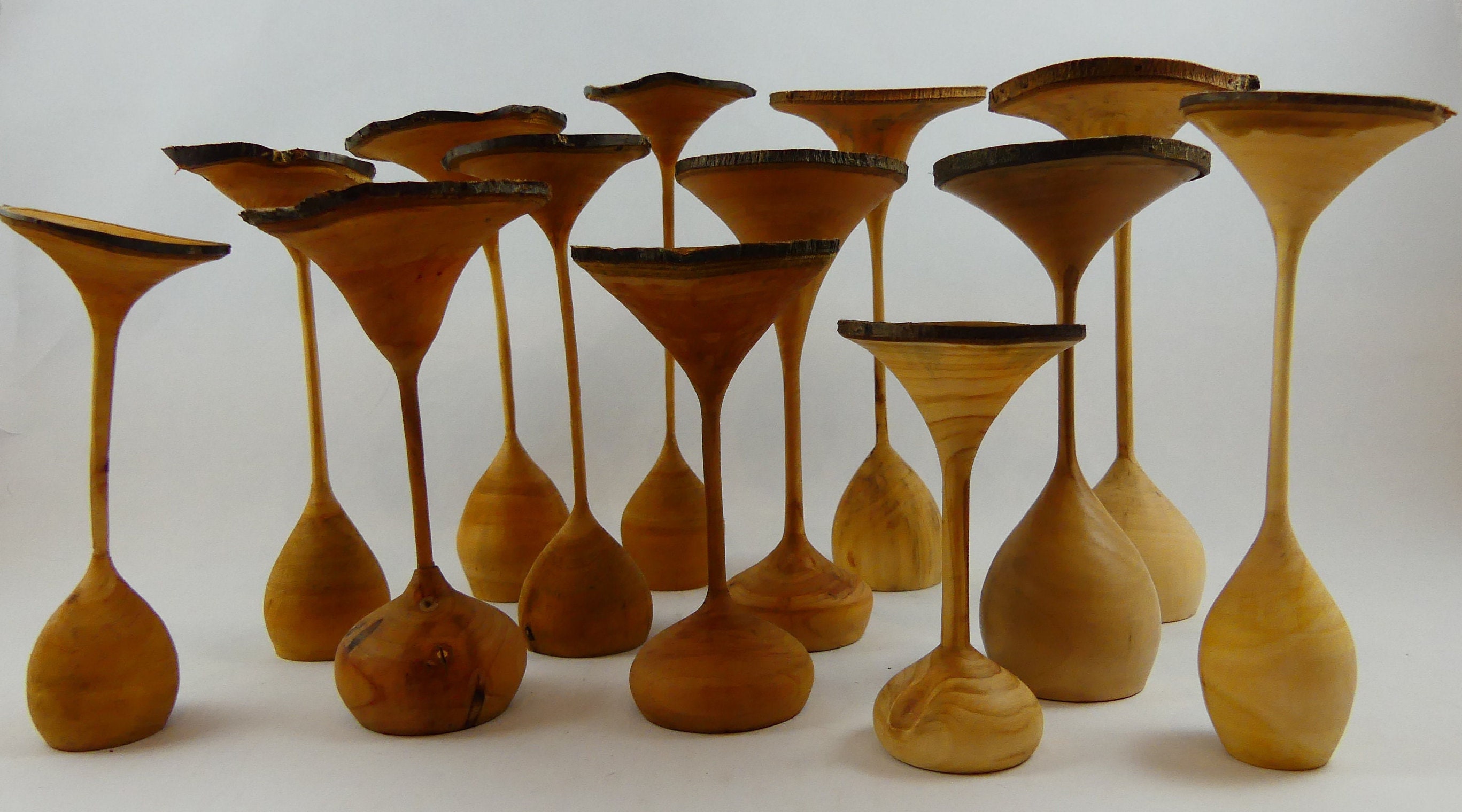 Forest Flower Wood Turned Ornamental Art Sold Individually - Etsy