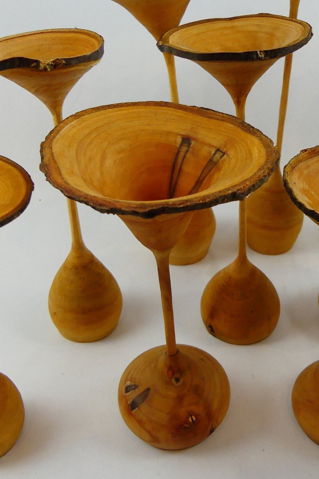 Forest Flower Wood Turned Ornamental Art Sold Individually - Etsy