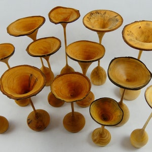 Forest Flower Wood Turned Ornamental Art Sold Individually - Etsy